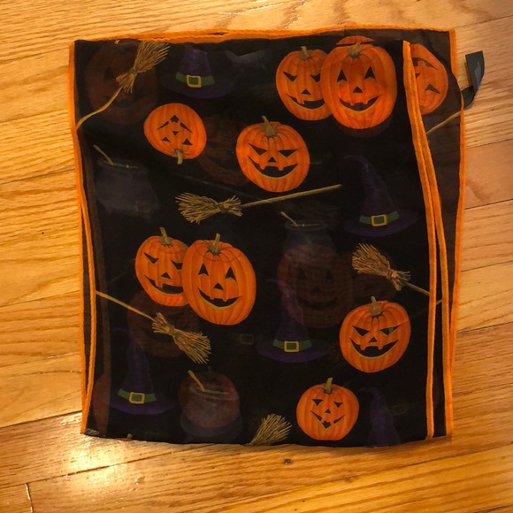 Accessories | Halloween Scarf Pumpkin Witch Hat Broom Cauldron | Poshmark